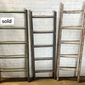 Choose From - Rustic Antique 6 Rung Ladders - Original Old Vintage ...