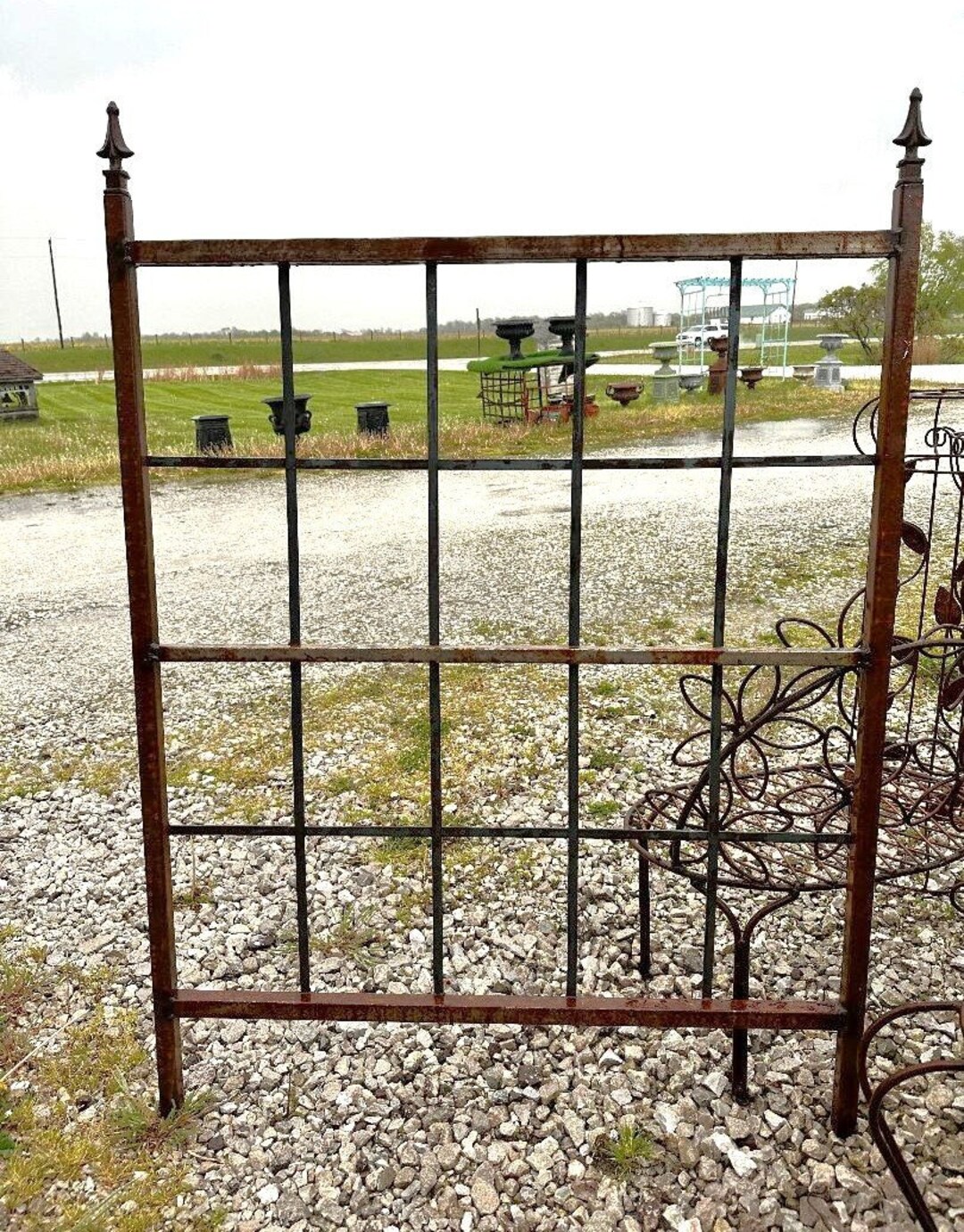 Wrought Iron Tally Finial - Metal Garden Border Edging - Rustic Yard ...