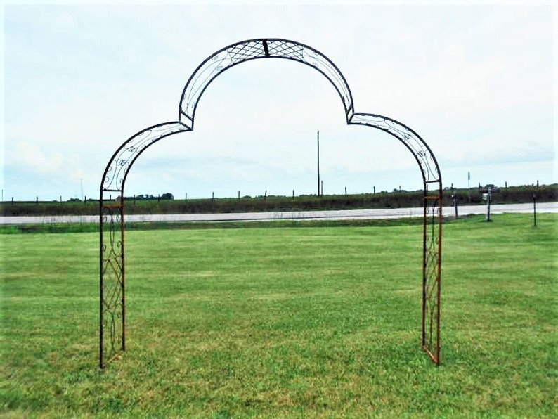 Wrought Iron Driveway Arbor – 10 Ft. Metal Garden Trellis - Etsy