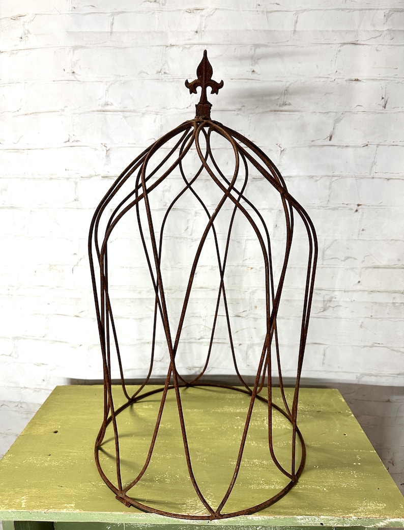 28" Large Tony Wrought Iron Topiary Trellis - Metal Plant Support for ...