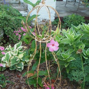 40" Ball Pumpkin Top Topiary Flower Trellis, Plant Climber - Vegetable ...