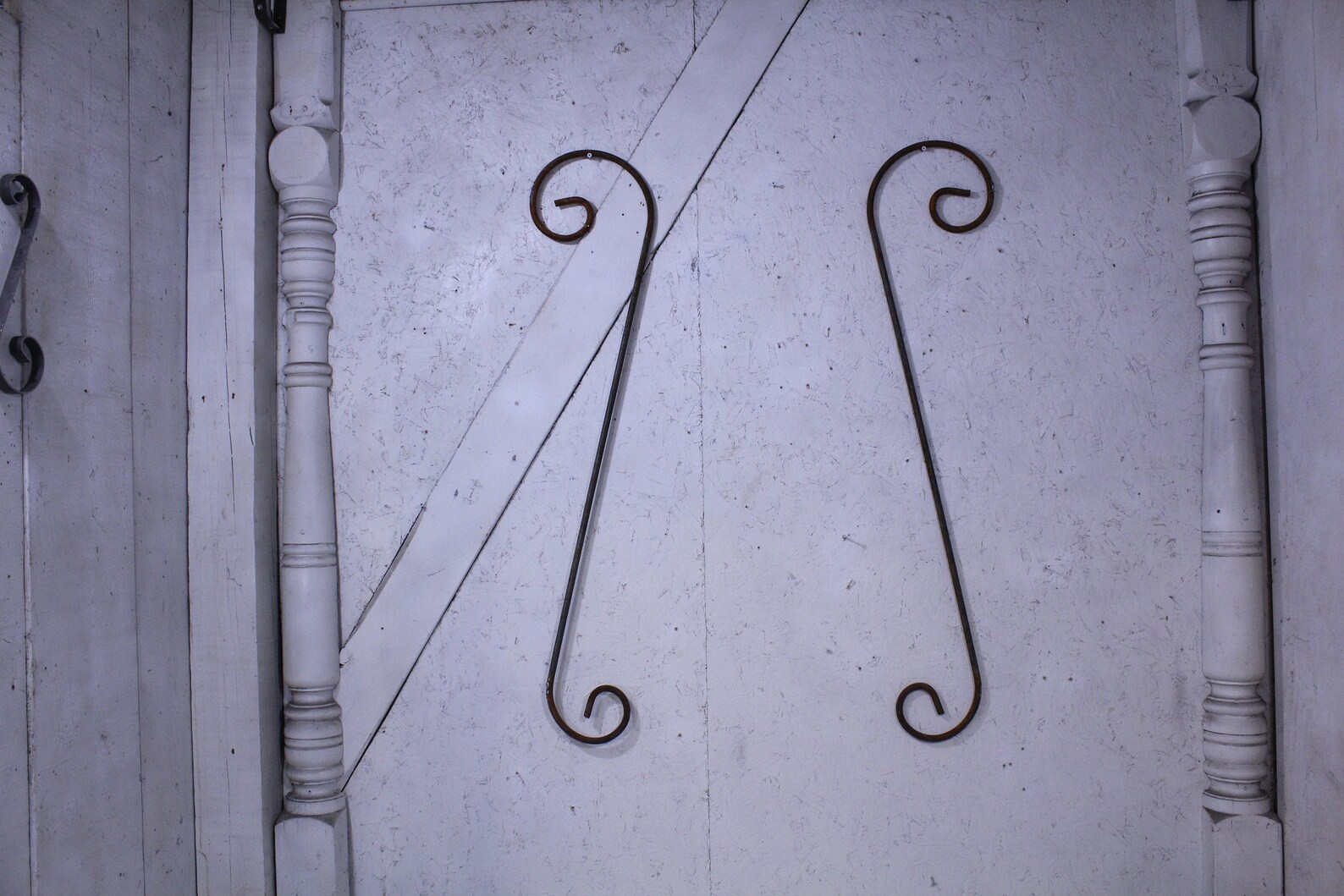Architectural Wall Art Solid Steel Hooks Industrial Rods - Etsy