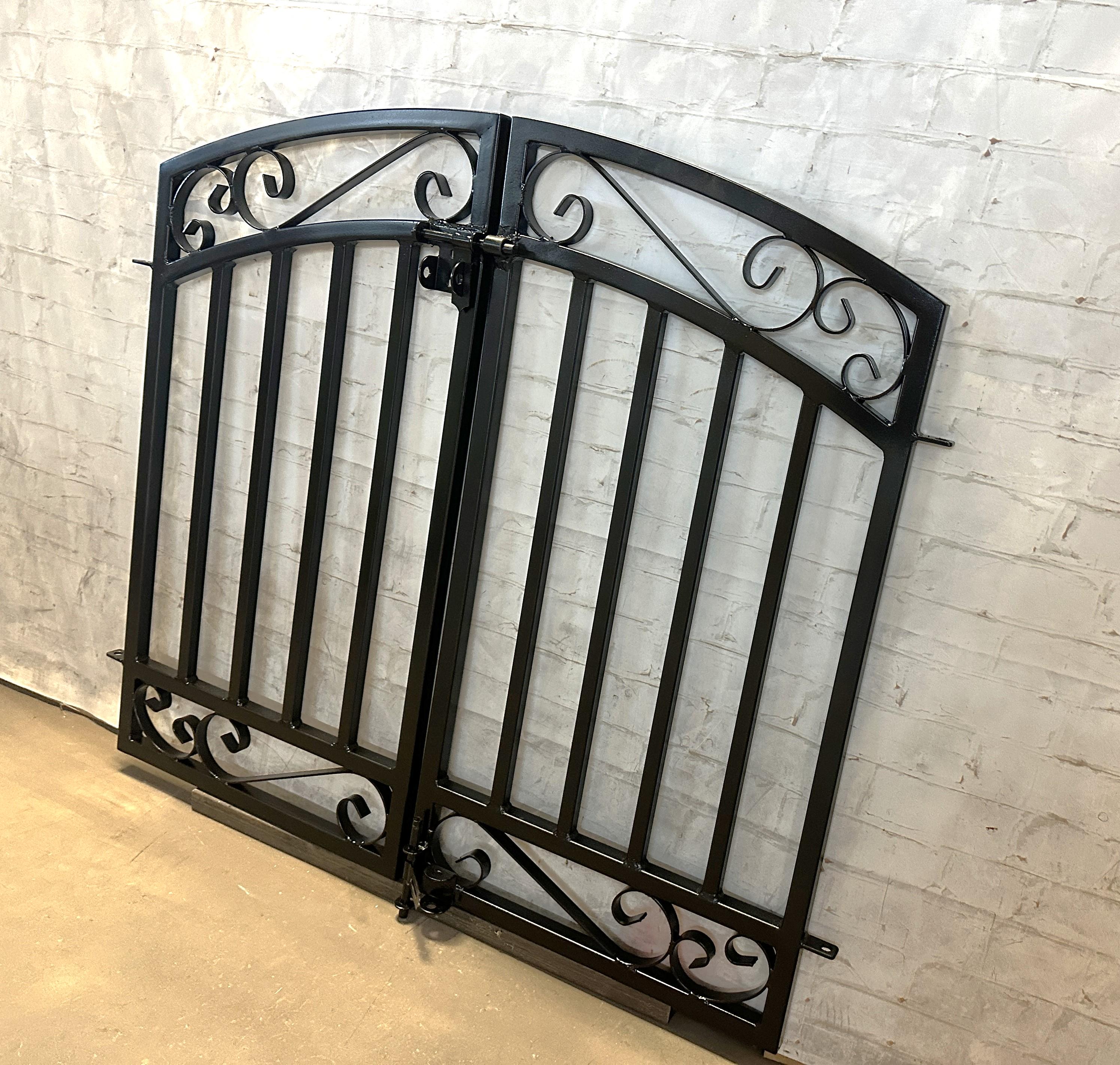 Handmade Wrought Iron Double Gate - Antique Style Delaney Entrance ...