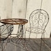 Wrought Iron Miniature Small Chair - Furniture - Outdoor Seating- Metal ...