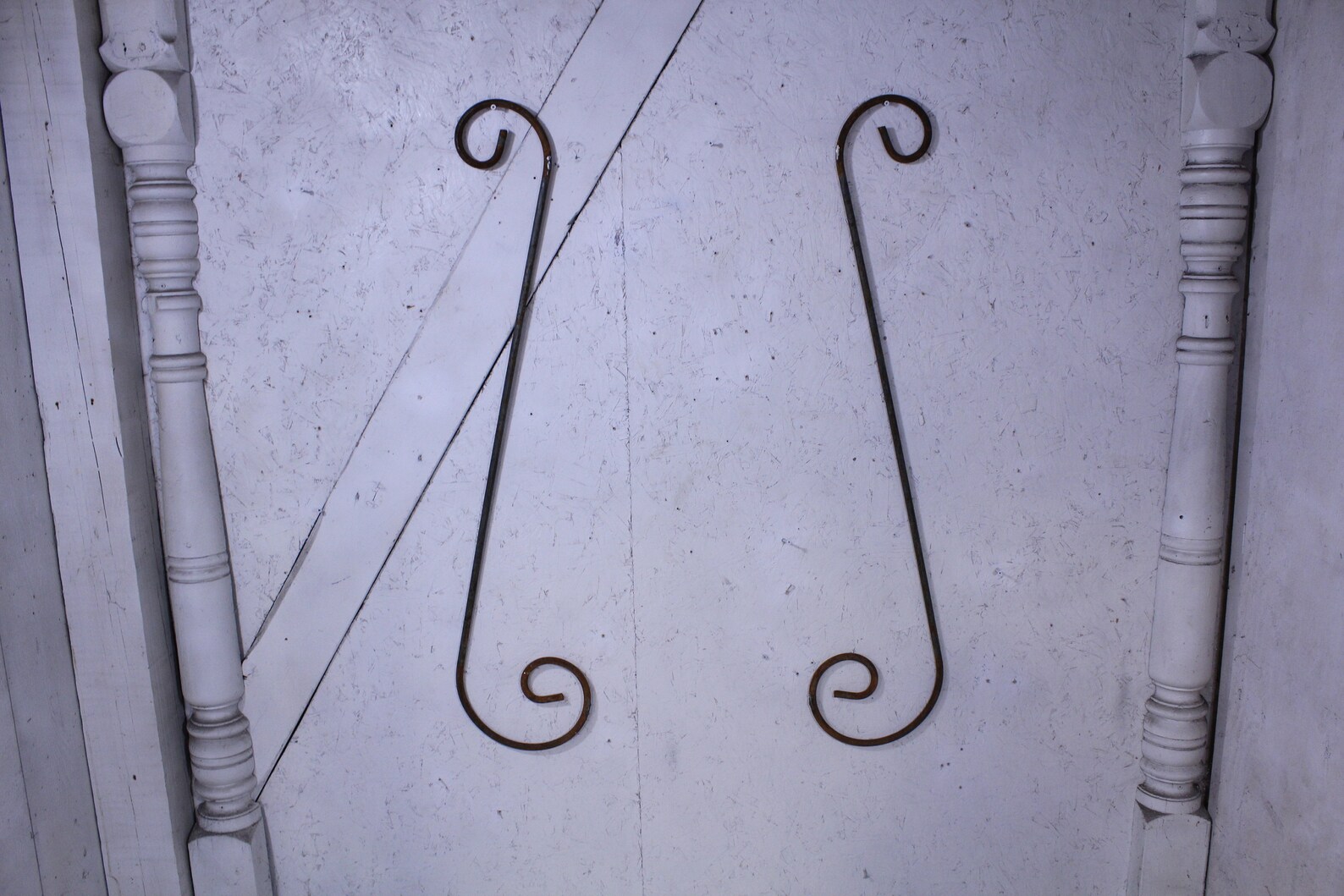 Architectural Wall Art Solid Steel Hooks Industrial Rods - Etsy