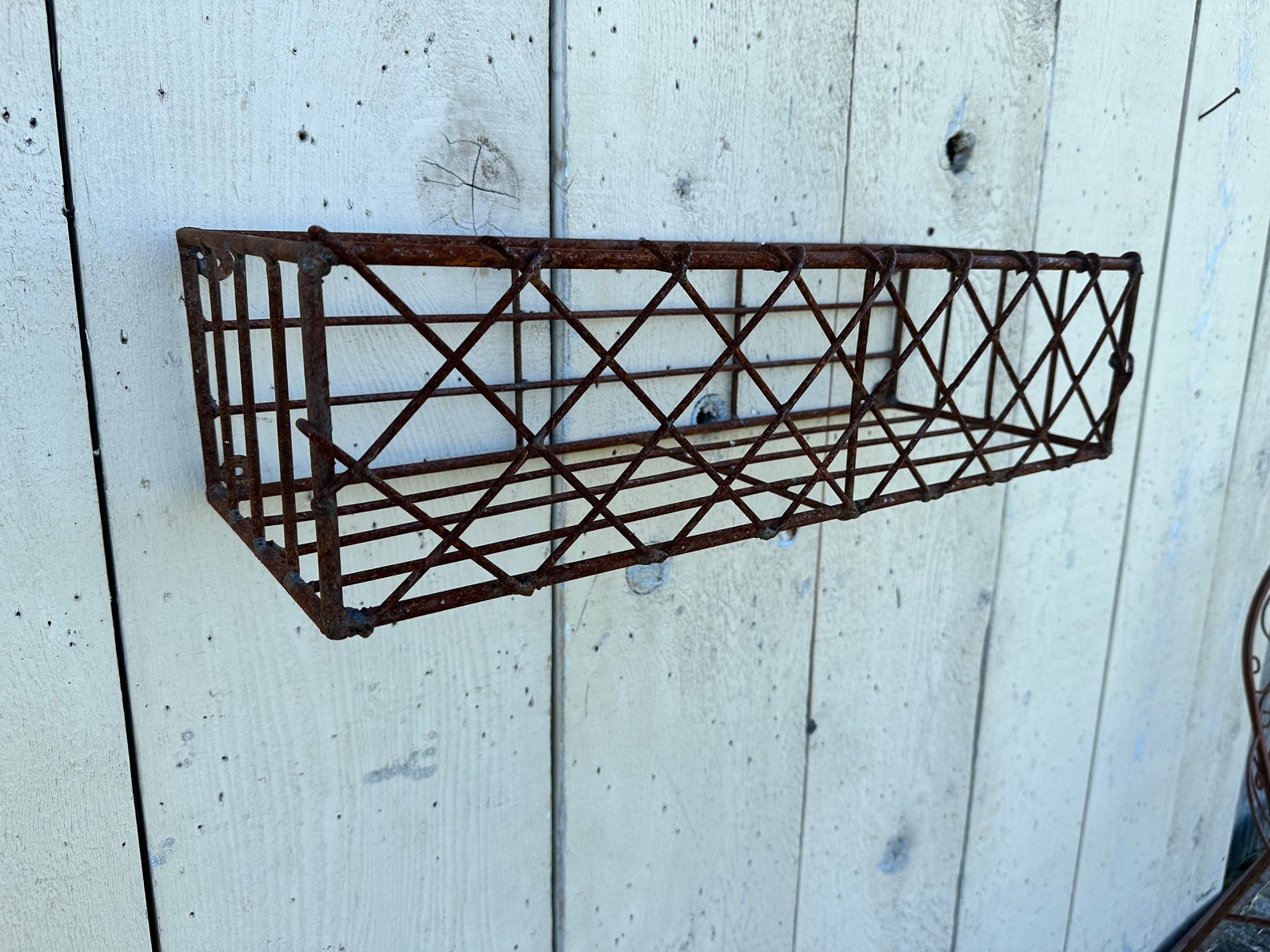Wrought Iron Cottage Window Box: 24" Rustic Metal Garden Planter - Etsy