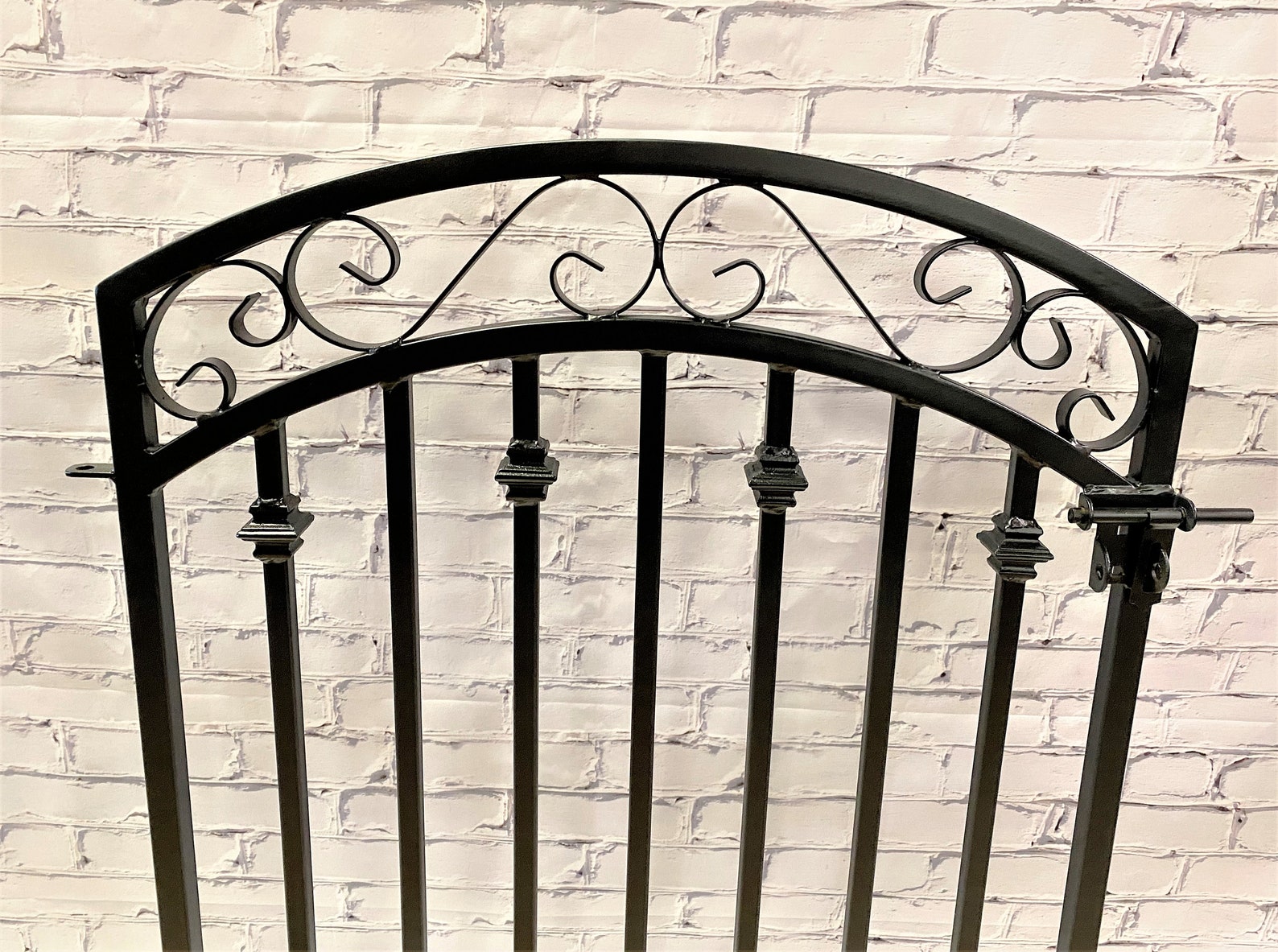 Delaware Entrance Gateway - 36"t X 36"w - Wrought Iron Fence and Yard ...