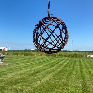 Wrought Iron 8" Garden Sphere, Metal Plant Climber, Vegetable Garden ...