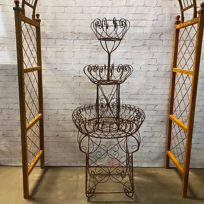 3 Tier Wrought Iron Plant Stand - Etsy