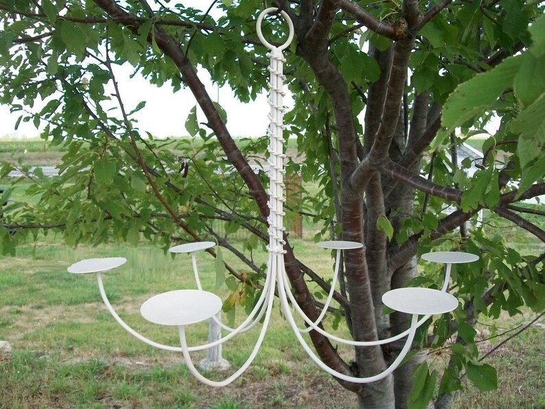 Wrought Iron 20'' Federal Candle Chandelier – Rustic Indoor/outdoor - Etsy