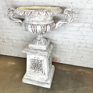 21t Cast Aluminum Roman Base Plinth Outdoor Patio Metal Flower ...