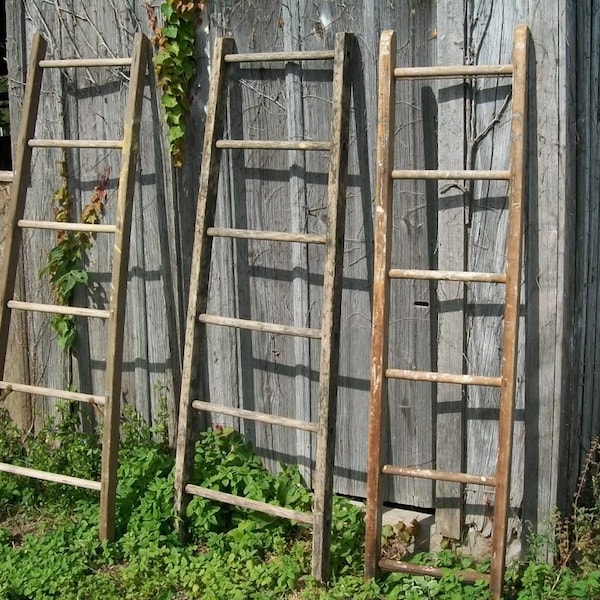 Antique Wood Ladder - Etsy