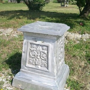 21t Cast Aluminum Roman Base Plinth Outdoor Patio Metal Flower ...