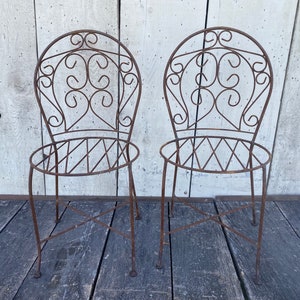 Wrought Iron Miniature Small Table and Chair Set - Child's Furniture ...