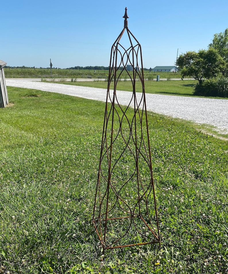 Wrought Iron 55 Square Finial Topiary Flower Trellis - Etsy