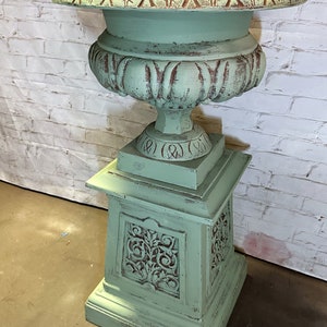21t Cast Aluminum Roman Base Plinth Outdoor Patio Metal Flower ...
