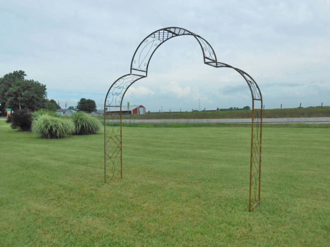 Wrought Iron Driveway Arbor – 10 Ft. Metal Garden Trellis - Etsy