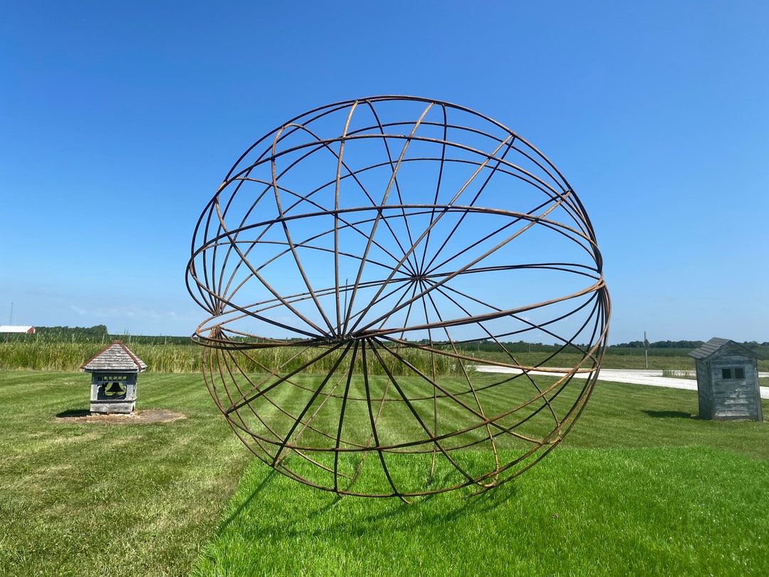 Wrought Iron 36" Garden Sphere Metal Plant Climber, Vegetable Garden ...