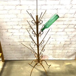 Wrought Iron Twisted Bottle Tree – Rustic Outdoor Wine Bottle Holder - Etsy