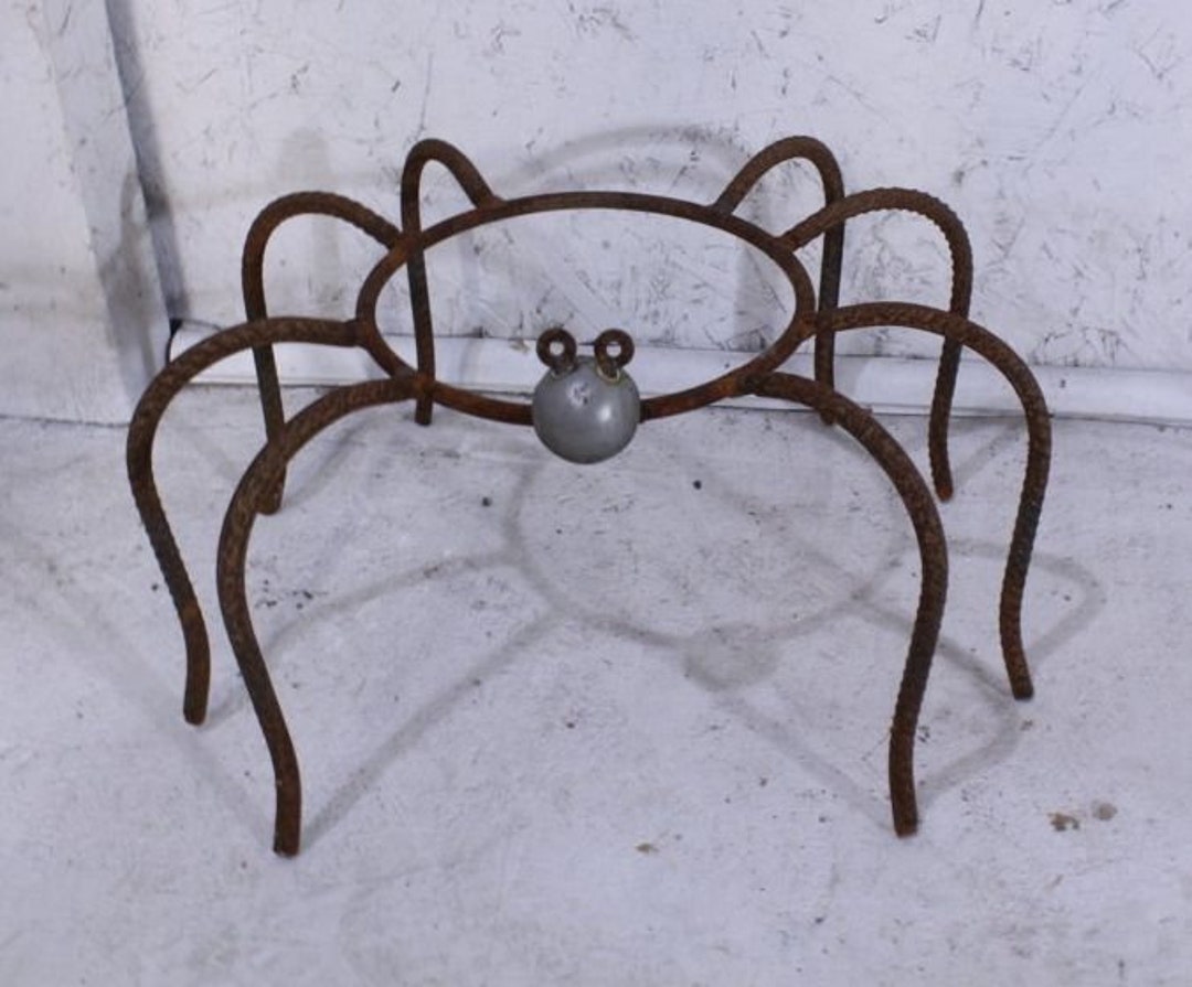 Wrought Iron 15" Diameter Sm Spider Stand – 10" Gazing Ball or Plant ...