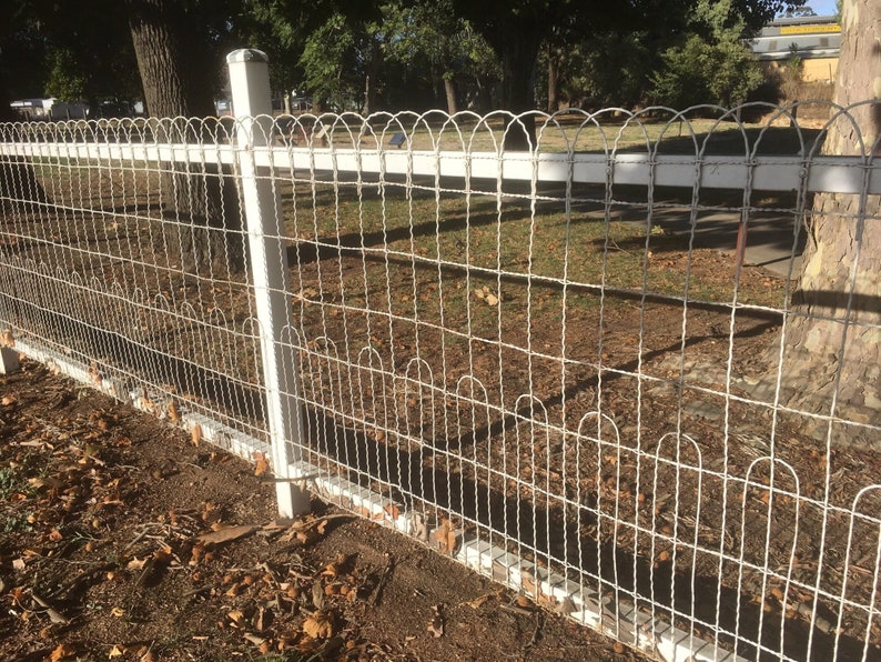 Galvanized Loop Top Woven Wire Garden Fence, 3' X 25' - Etsy