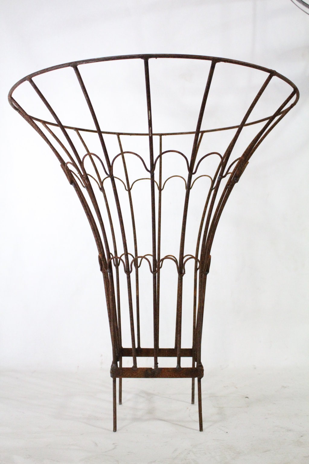 Wrought Iron 25" Cone Topiary Flower Trellis, Vegetable Garden Wire, - Etsy