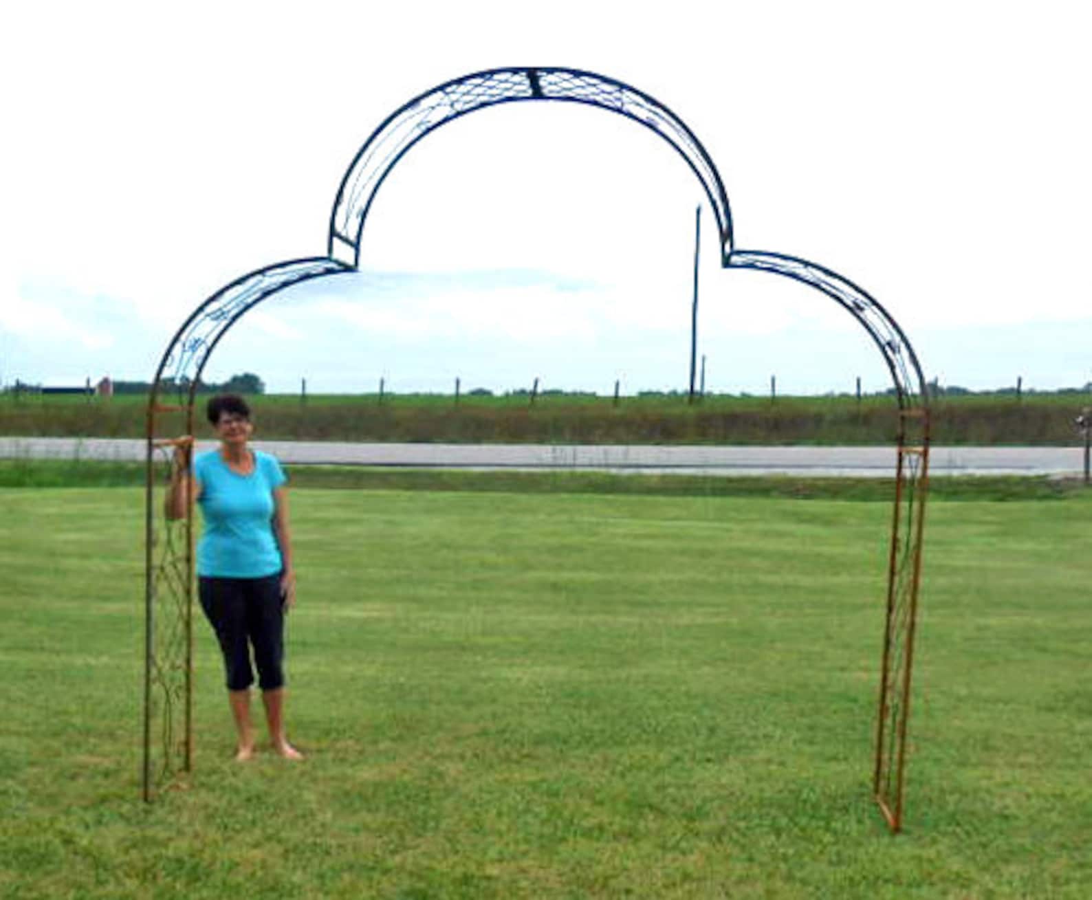 Wrought Iron Driveway Arbor – 10 Ft. Metal Garden Trellis - Etsy