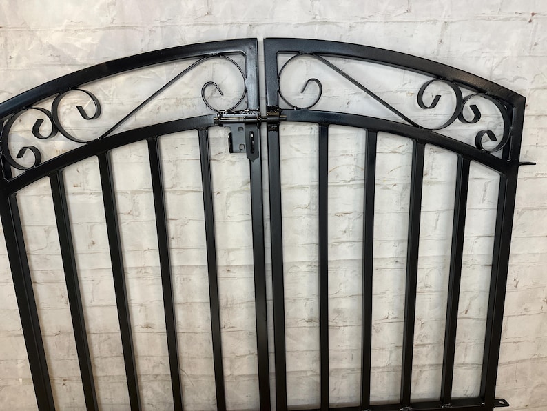 Handmade Wrought Iron Double Gate - Antique Style Delaney Entrance ...