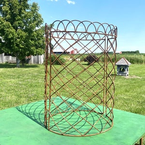 Wrought Iron Half Circle Tree Surround – Rusty Metal Sapling Guard ...