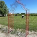 Colonial Red Curl Drape Wrought Iron Garden Arbor, Vine Trellis - Etsy