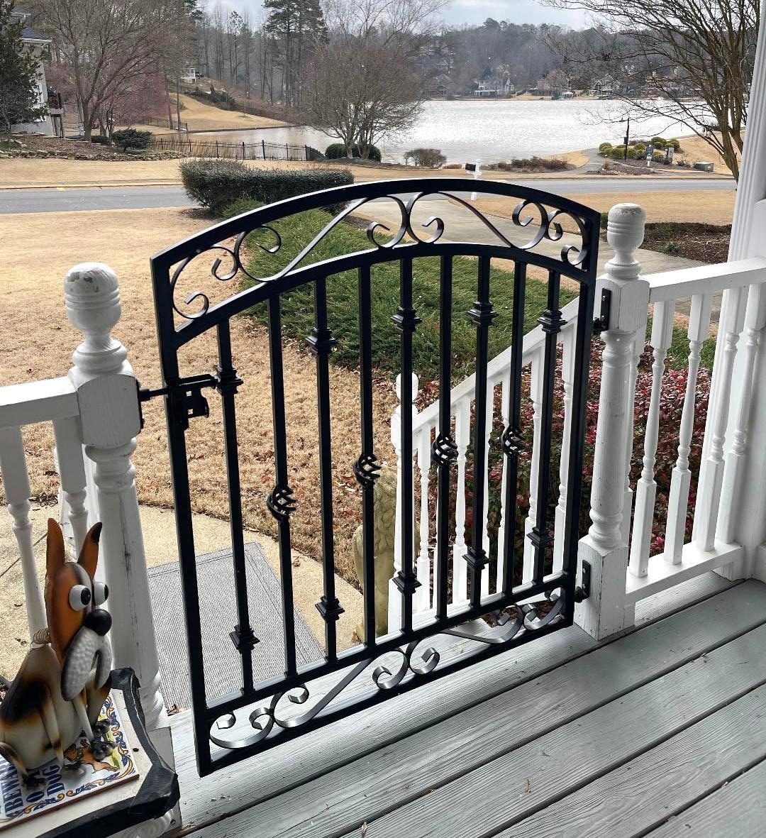 Wrought Iron Entrance Gate – Donovan Style Metal Gateway (42-48" Wide ...