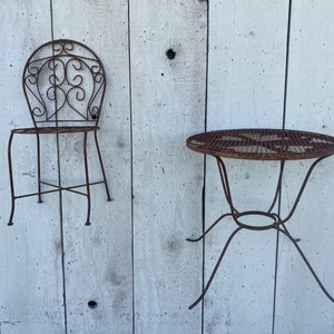 Wrought Iron Miniature Small Chair - Furniture - Outdoor Seating- Metal ...