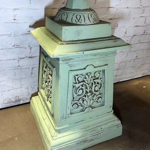 21t Cast Aluminum Roman Base Plinth Outdoor Patio Metal Flower ...