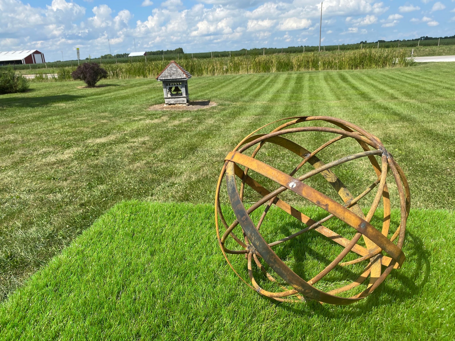 Wrought Iron 15 Rod and Strap Garden Sphere Metal Plant - Etsy