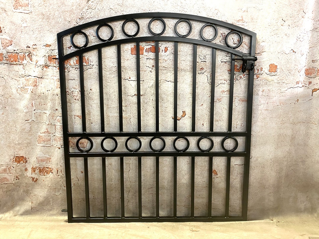 Custom Made Steel 4ft X 4ft Double Circle Metal Gate - Residential or ...