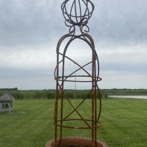 Wrought Iron 26" Stick Man Topiary Flower Trellis, Plant Climber ...