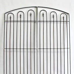Wrought Iron Gate - 6't X 6w Center Divide - Hoop Spear Woodson Design ...