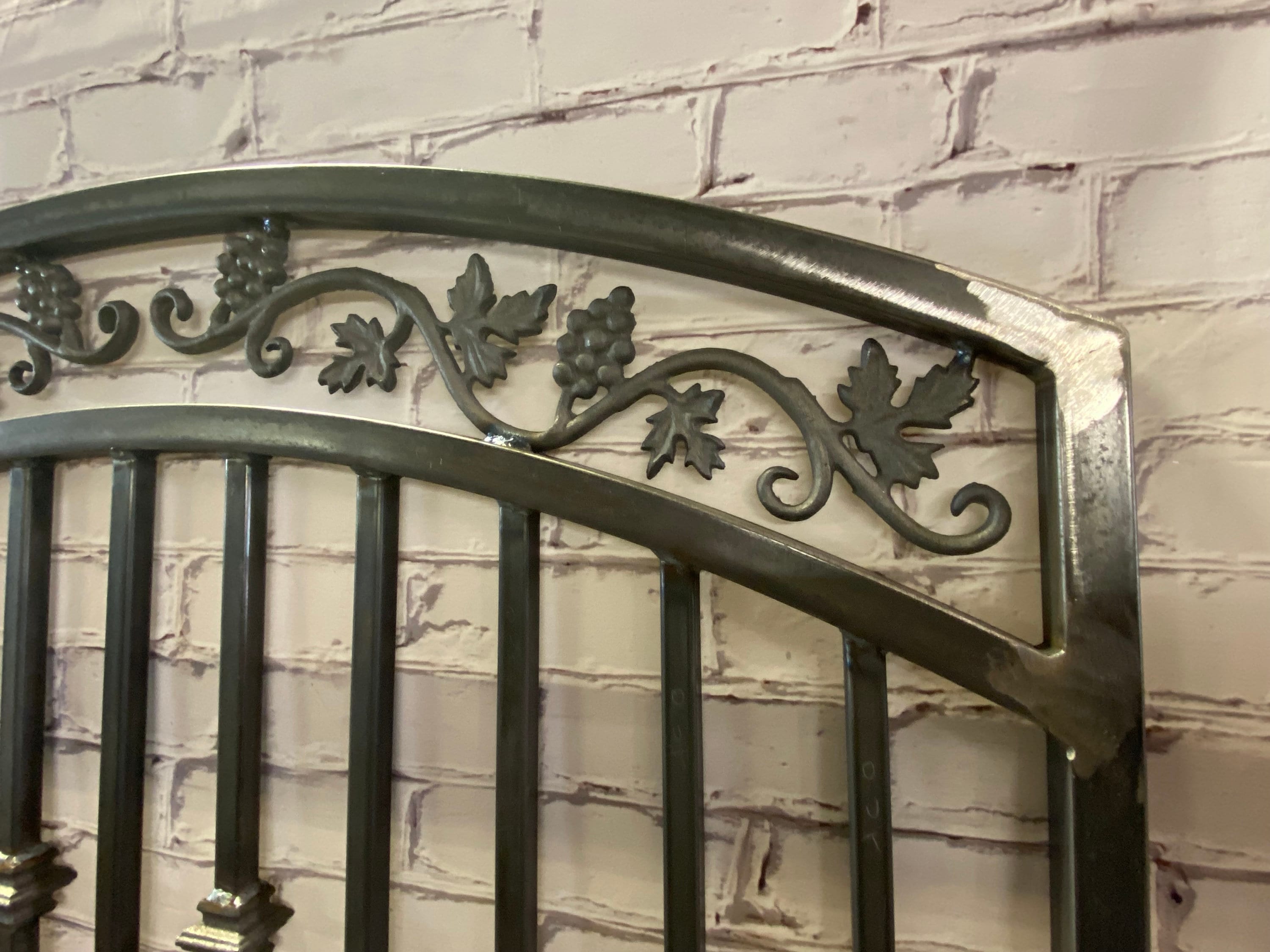 Handmade Wrought Iron Entry Gate – Metal Grape & Ivy Design, Custom ...