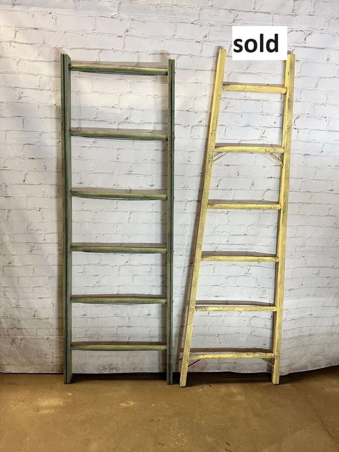 Choose From - Rustic Antique 6 Rung Ladders - Original Old Vintage ...