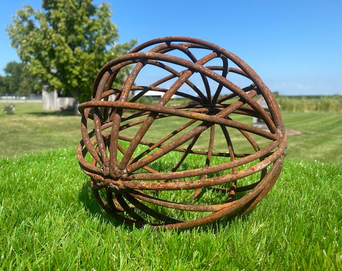 Authentic Rusted Barbed Wire Orb Sphere Ball - Etsy
