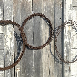 3 Antique Barbed Wire Wreath Bundles, Primitive Rustic Ranch Farm ...
