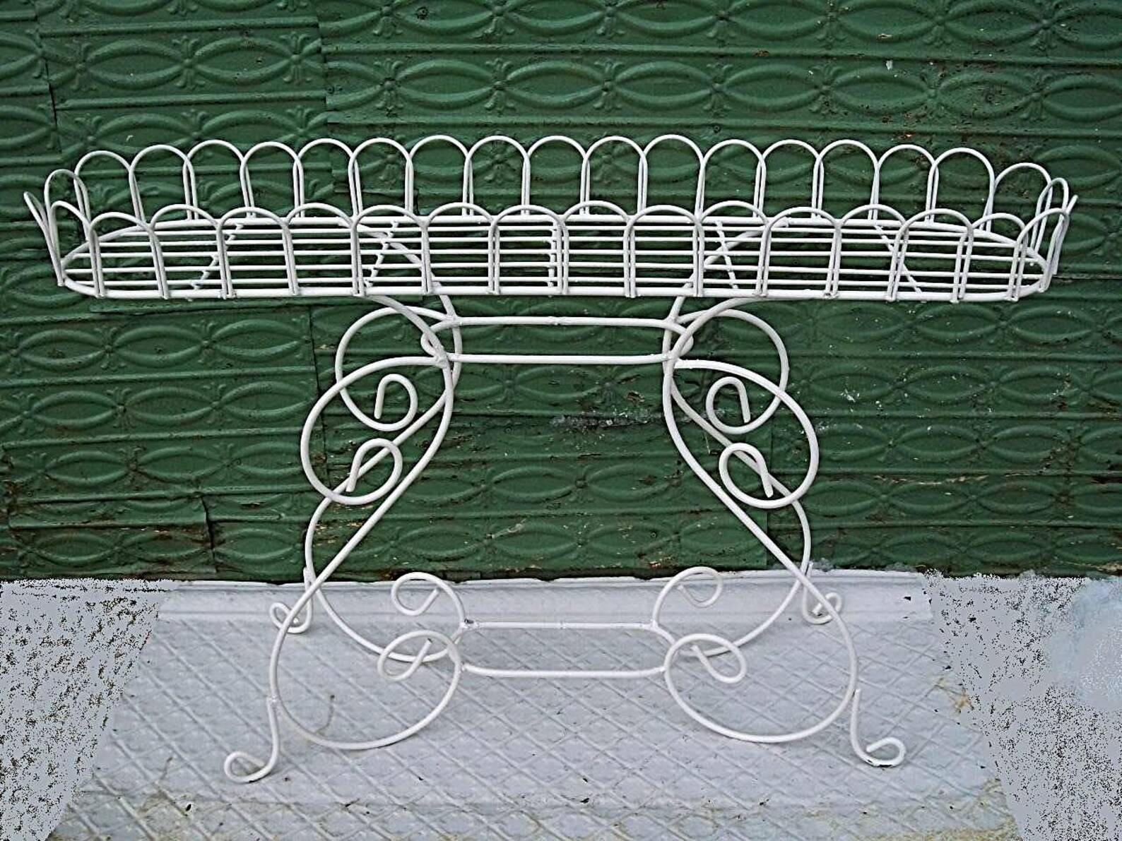 Wrought Iron Curl Plant Stand - Rustic Metal Flower Pot Display (48 ...