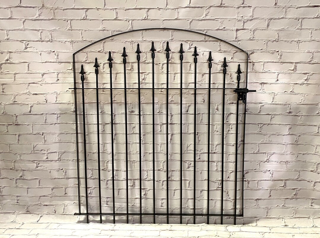 Custom Made 4' Tall X 4' Wide Wrought Iron All Spear Gate Metal Yard ...