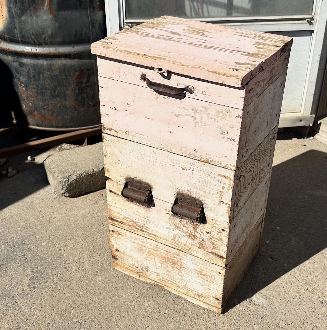 Antique Potato Bin Wood Tool Box - Vintage Country Collectible ...