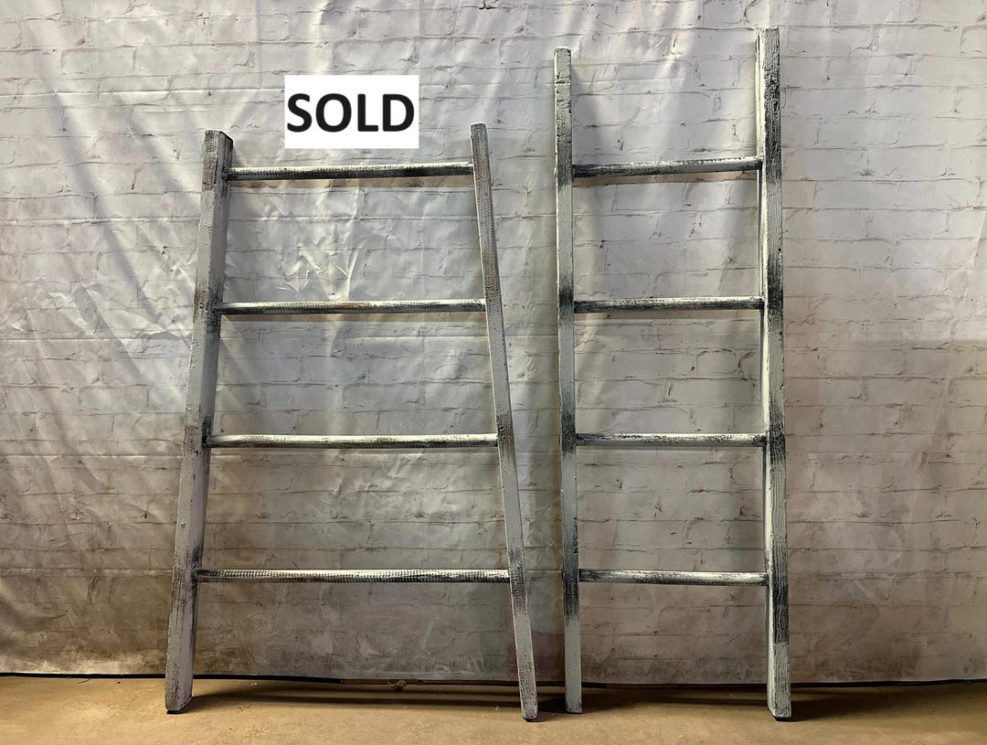 Choose From 2 Vintage Wooden 4 Rung Ladders - Wood Display Rustic ...