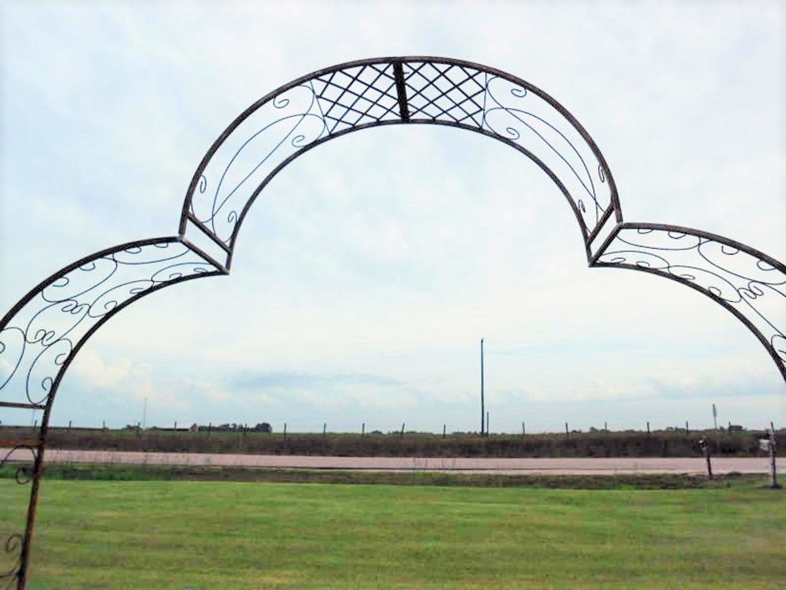 Wrought Iron Driveway Arbor – 10 Ft. Metal Garden Trellis - Etsy