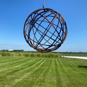 Wrought Iron 12" Garden Sphere, Metal Plant Climber, Vegetable Garden ...