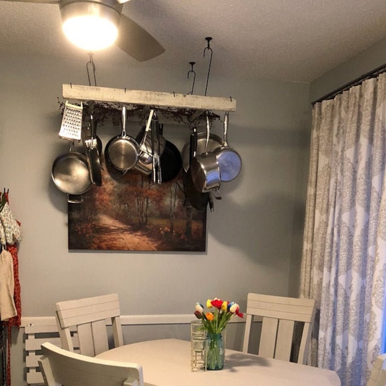 4 Rung Pot Rack Using Antique Ladder Vintage Surface - Etsy