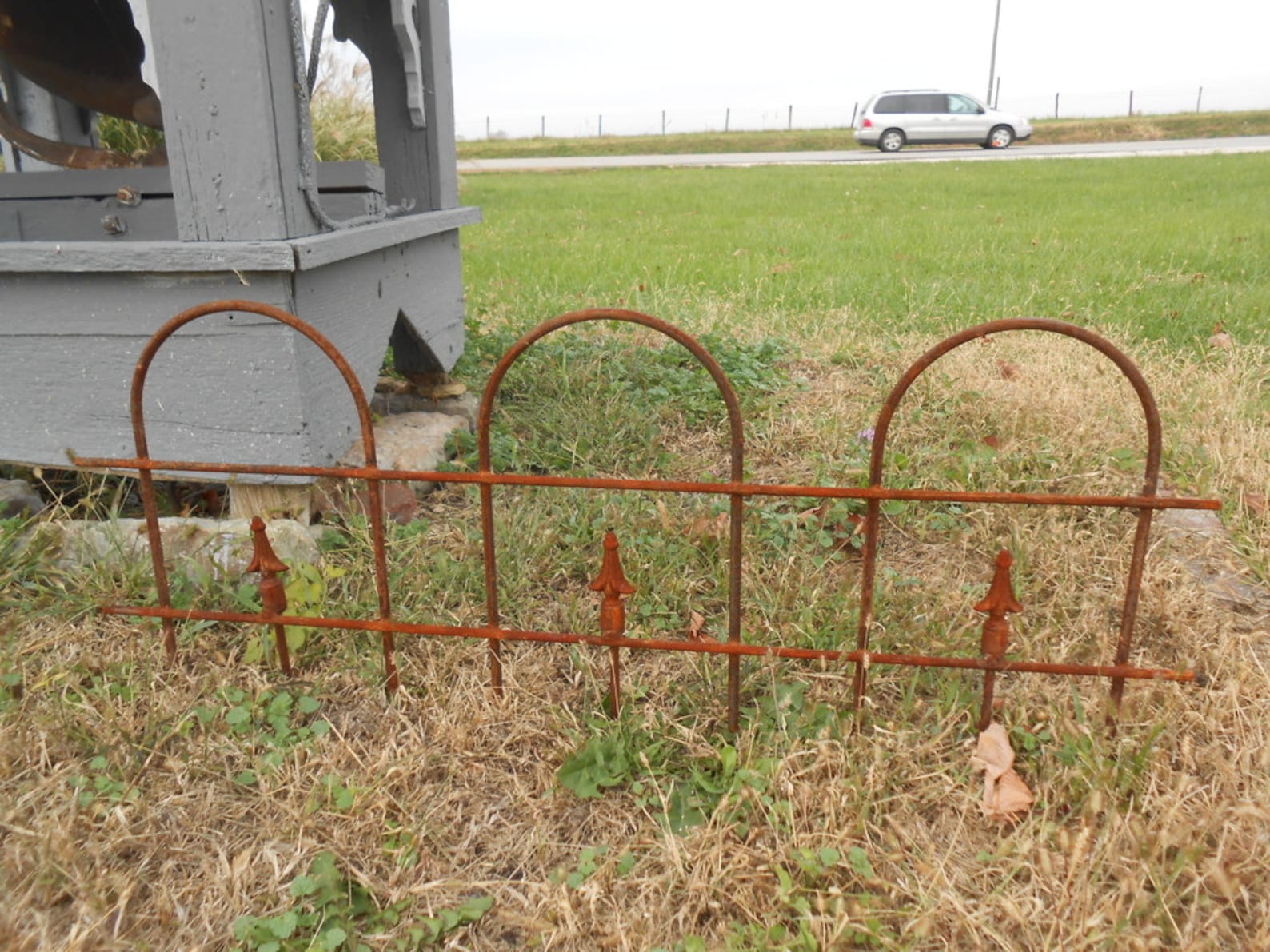 Small Wrought Iron Garden Border Edging Fence - 16" - Etsy