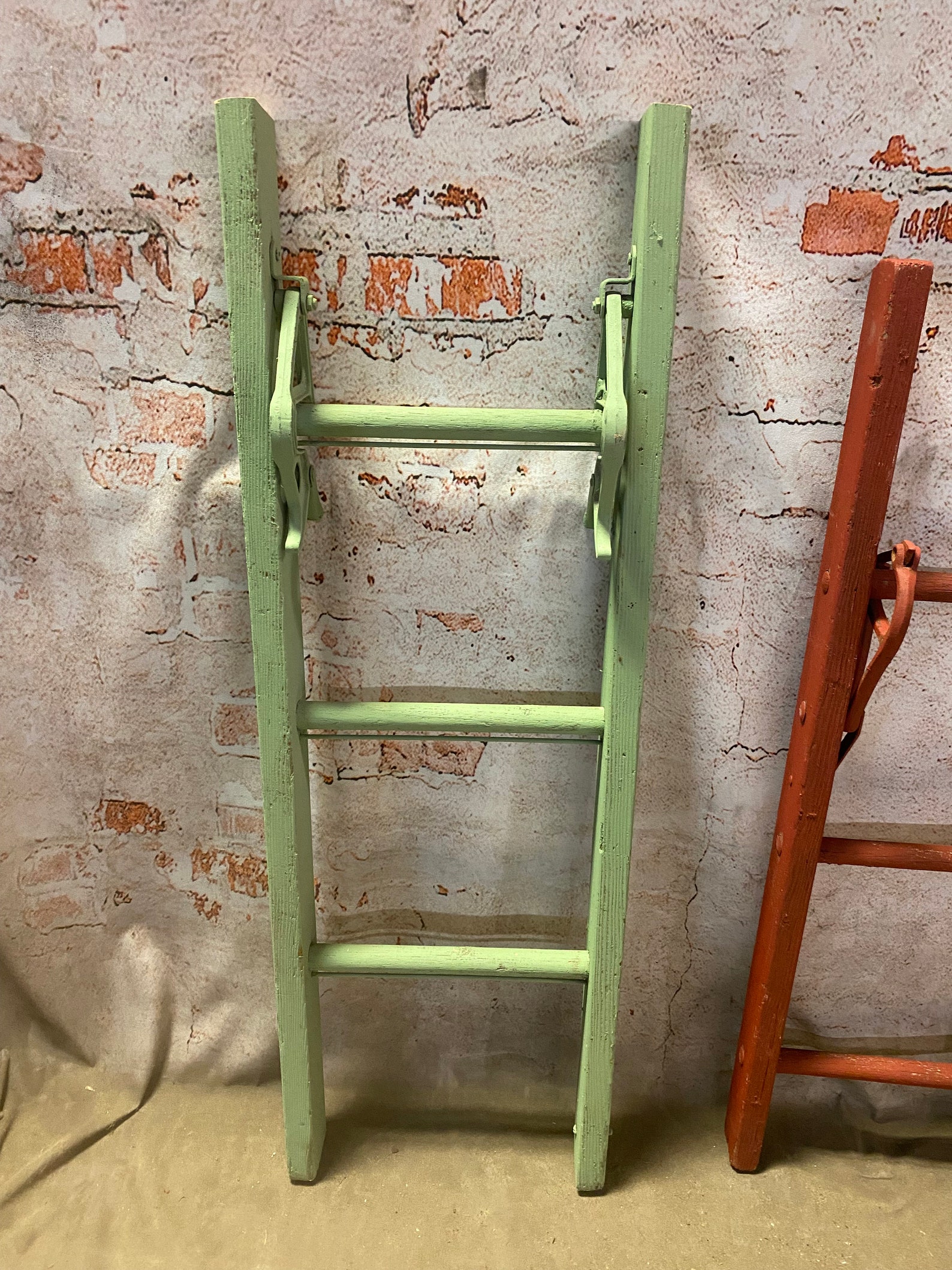 Rustic Tall Country Colored 3 Rung Antique Ladders Vintage - Etsy